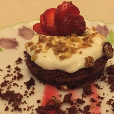 Curd Whipped Brookies with Crumble | Bachelor Recipe